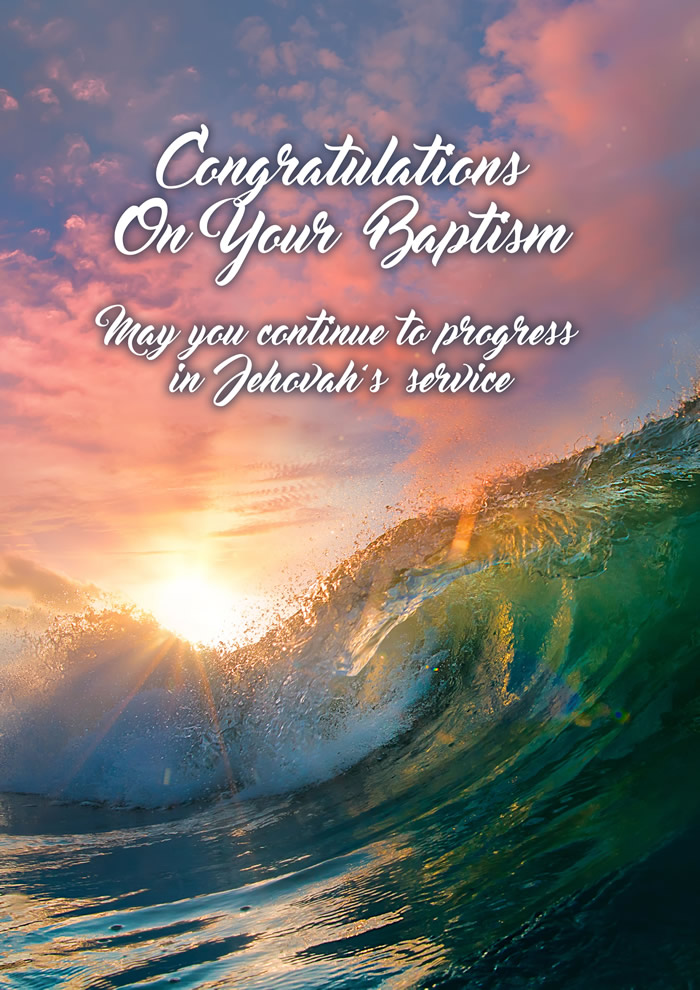 GREETING CARDS BAPTISM Jehovah s Witness Theocratic Ministry 