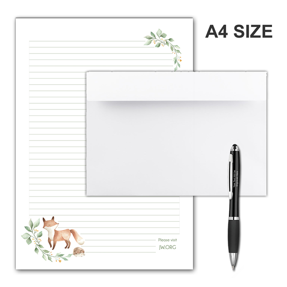 A4 Letter Writing Pad or Set - Design #4 - Notepad + 50 Envelopes + Pen ...