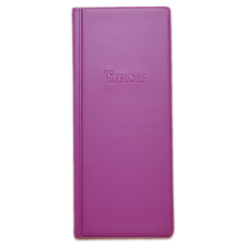 NEW Slim Tract Holder - 10 Pocket - Hardback - Plum - Jehovah's Witness ...